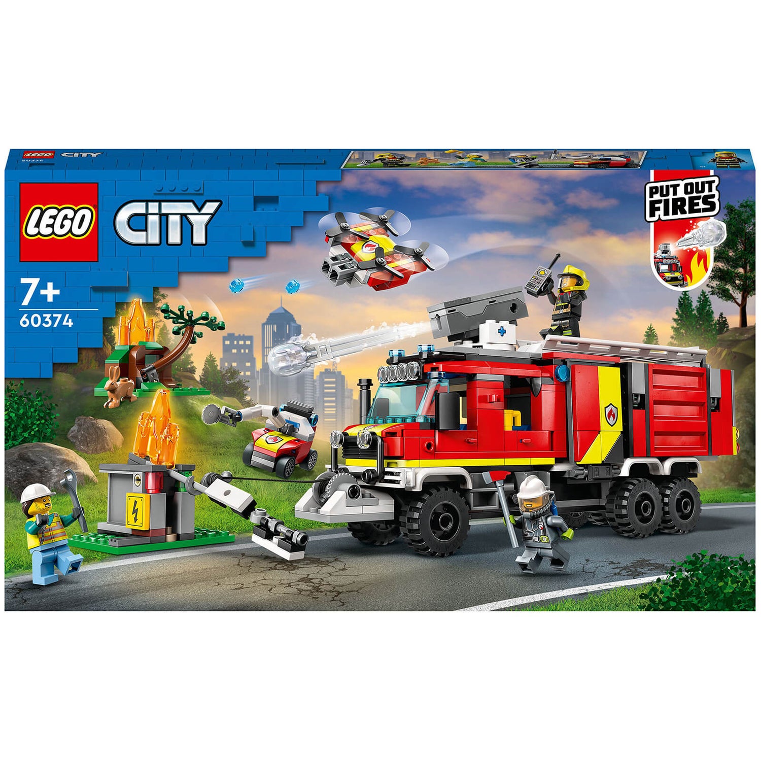 LEGO City: Fire Command Unit Set with Fire Engine Toy (60374) Toys ...