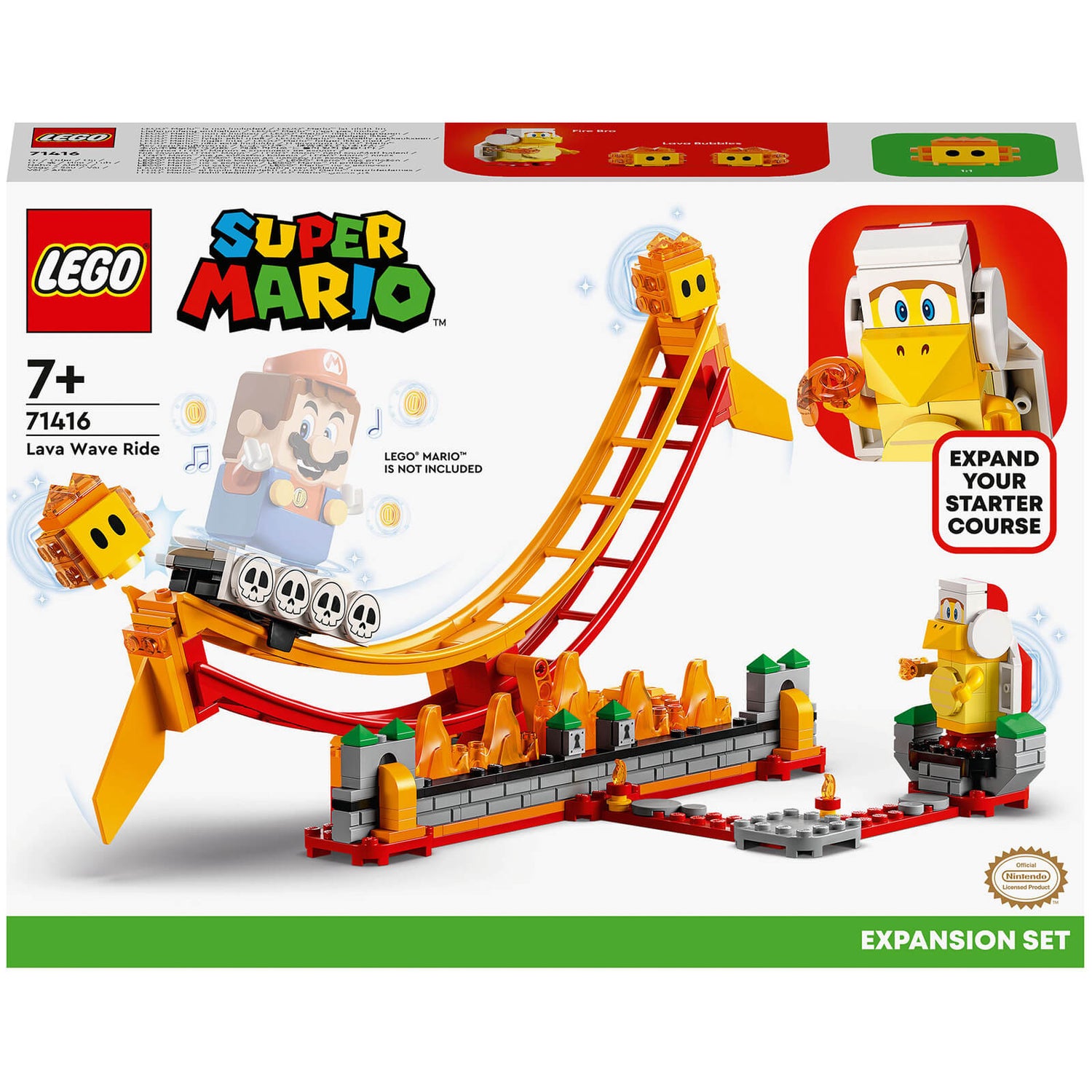 LEGO Super Mario Lava Wave Ride Expansion Set Toy (71416) | retro vibes ...