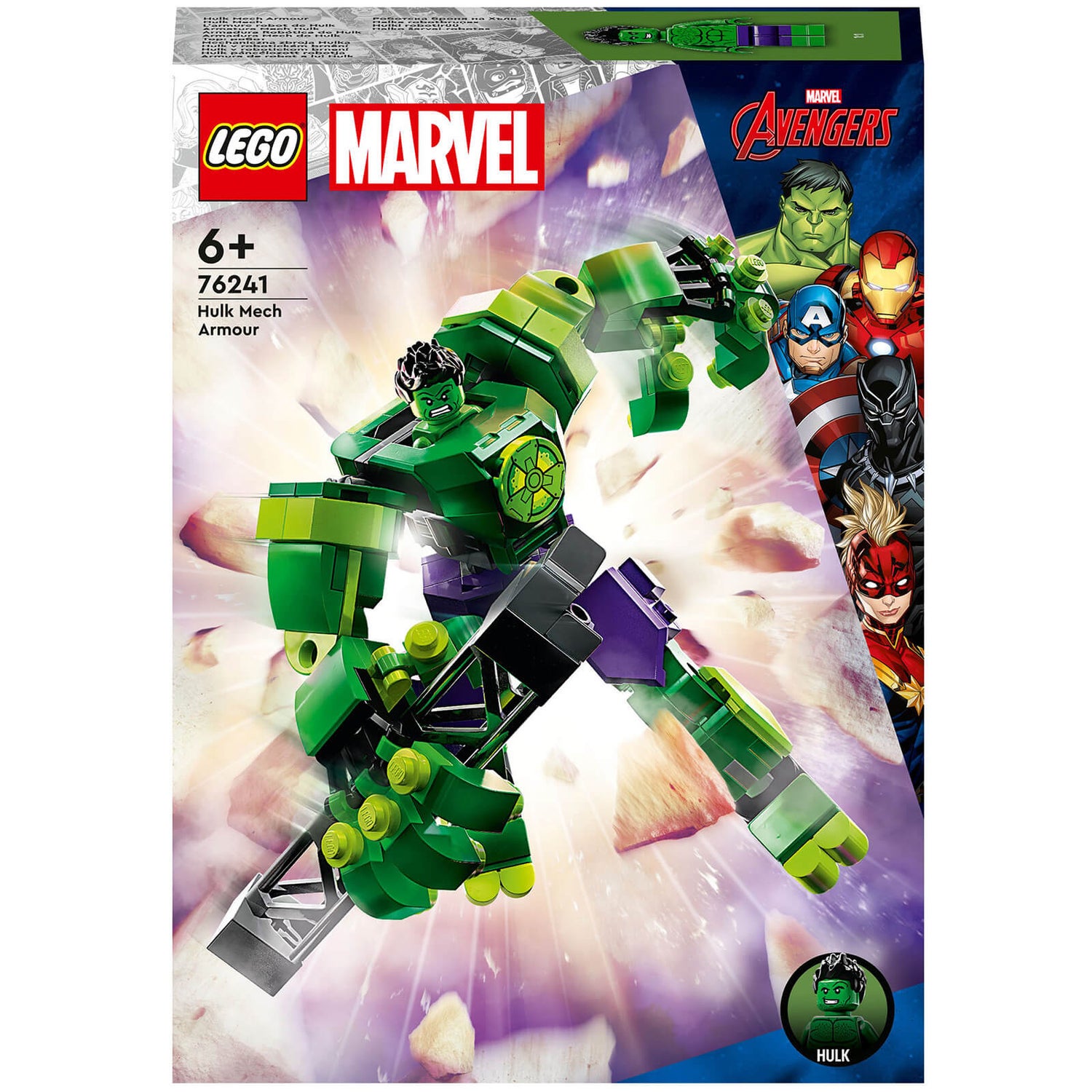 LEGO Marvel Hulk Mech Armour Avengers Action Figure (76241) Toys - Zavvi UK