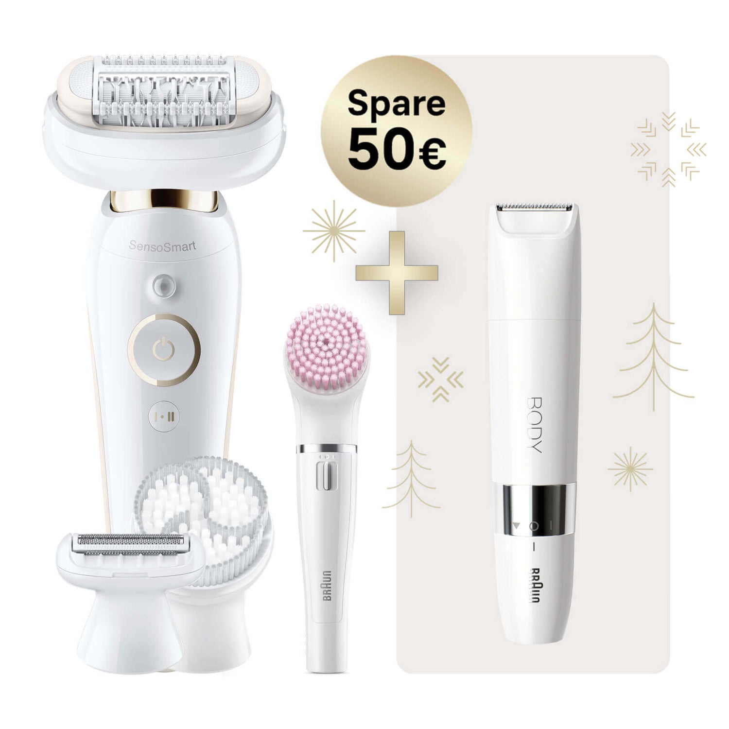 Braun Silk-épil 9 Flex 9100 Beauty Set Epilator with Braun Body Mini ...