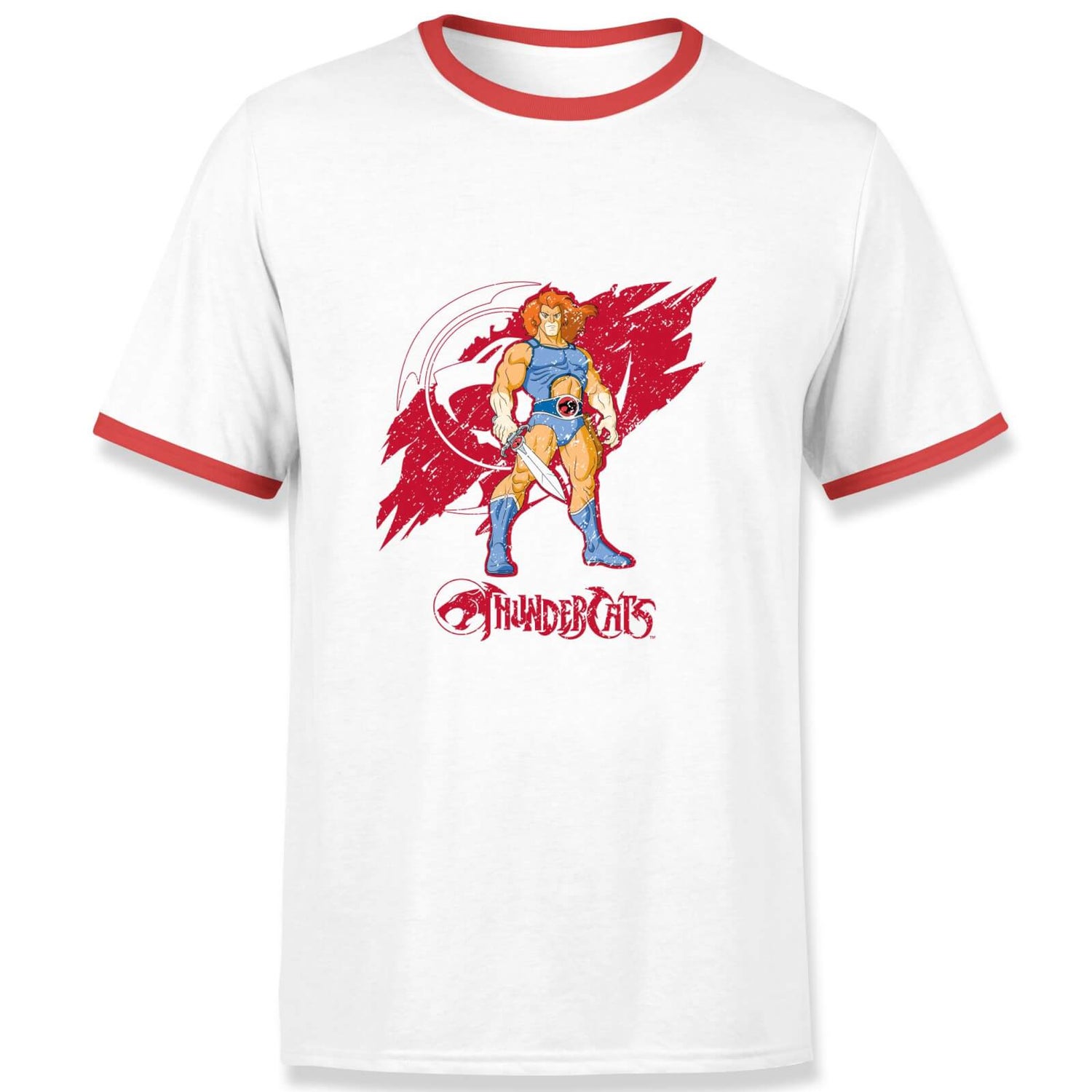 Thundercats Lion-O Red Ringer T-Shirt - White/Red Clothing - Zavvi UK