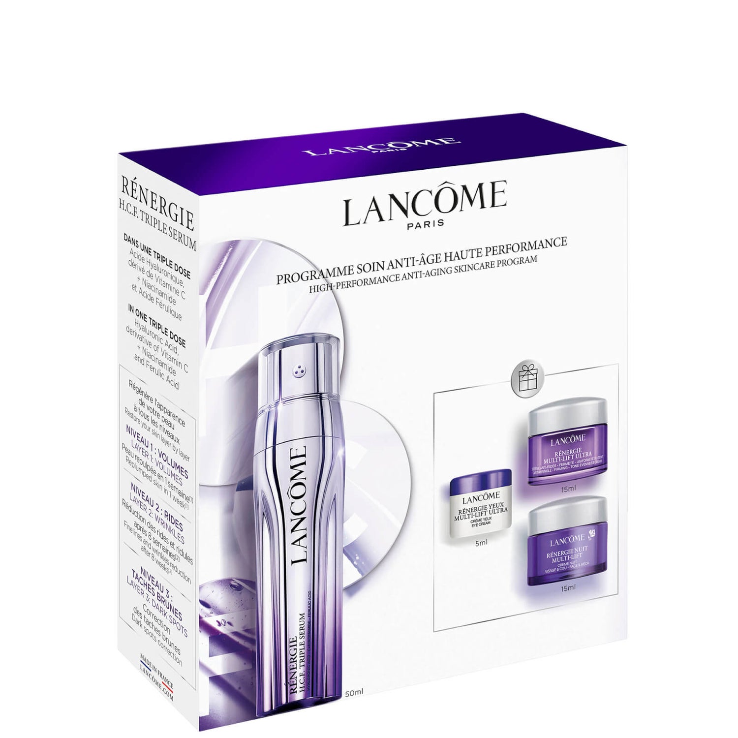 Lancôme Rénergie Triple Serum 50ml Skincare Gift Set - lookfantastic