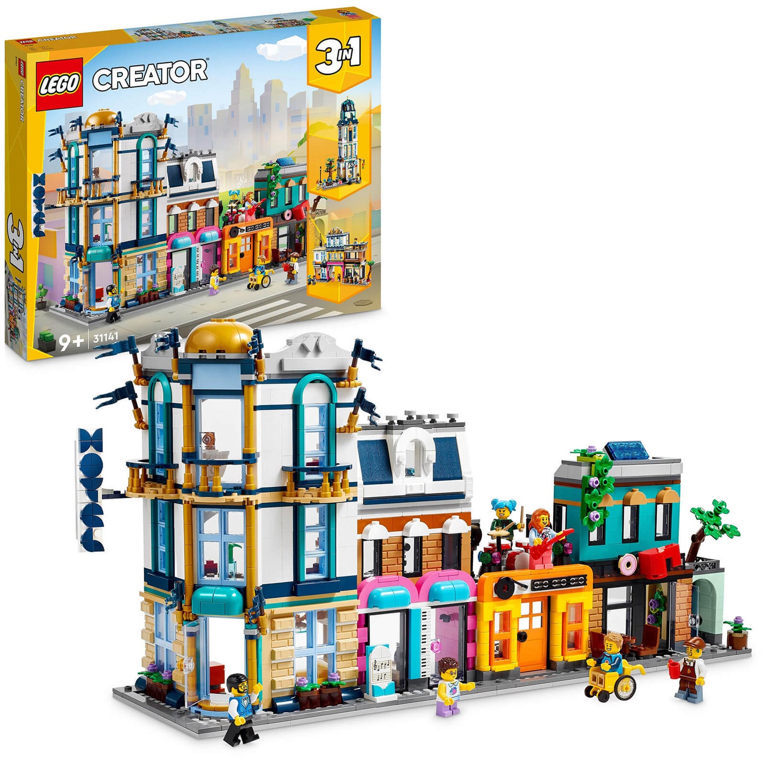 LEGO Creator 3in1 Main Street Building Toy Set 31141 Toys - Zavvi UK