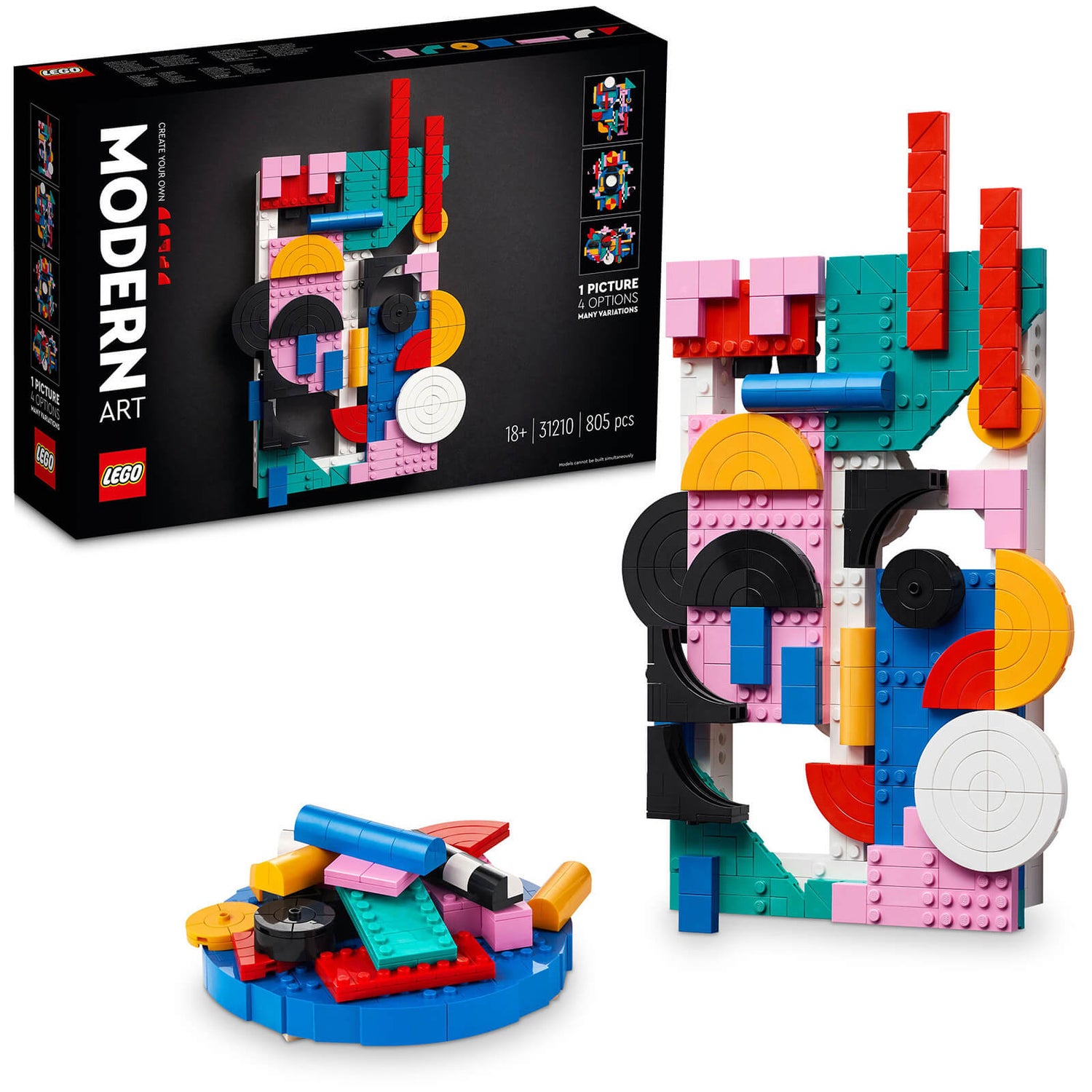 LEGO ART Modern Art Colourful Abstract Wall Canvas Set 31210 Toys ...