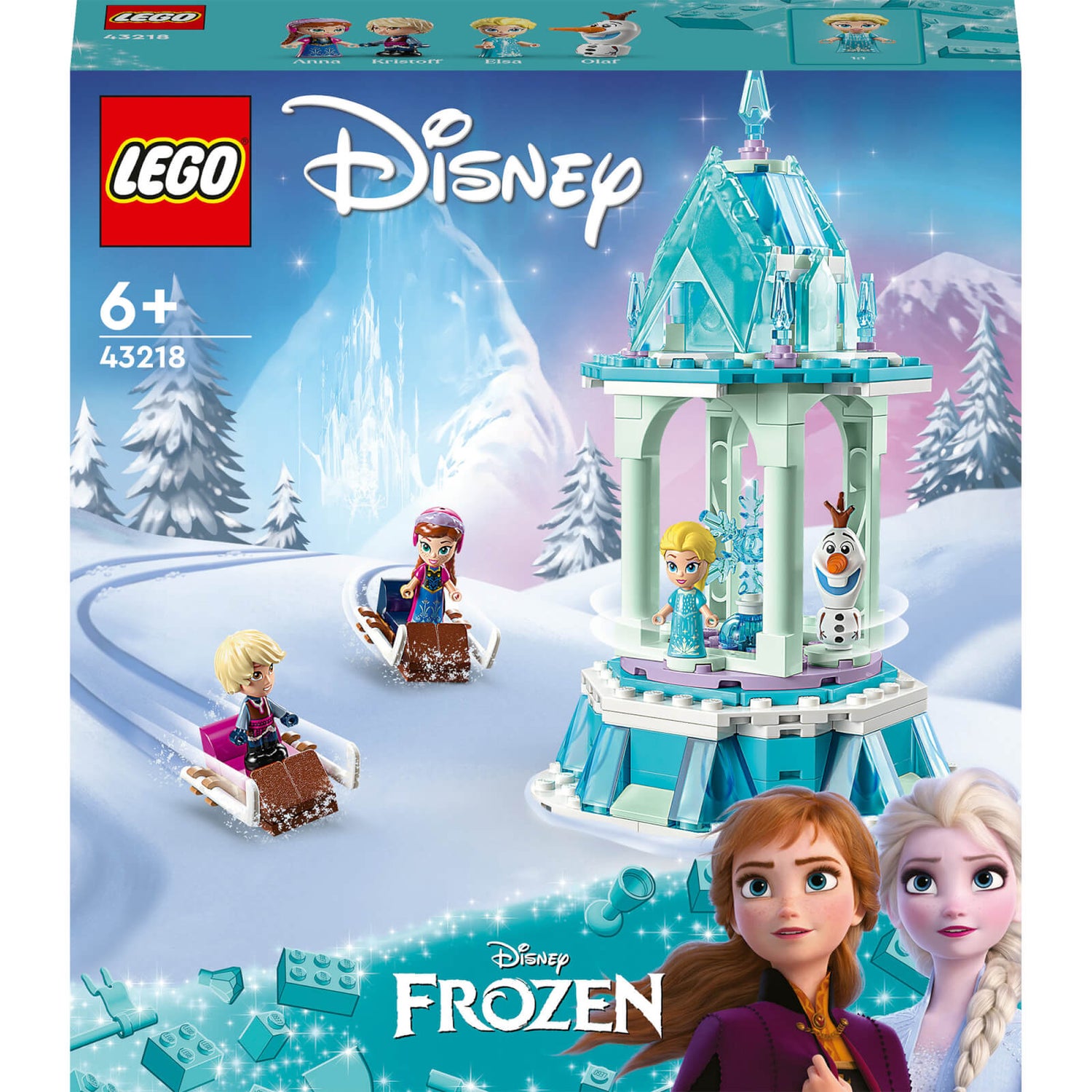 LEGO Disney Frozen Anna and Elsa's Merry-Go-Round Set (43218) Toys ...