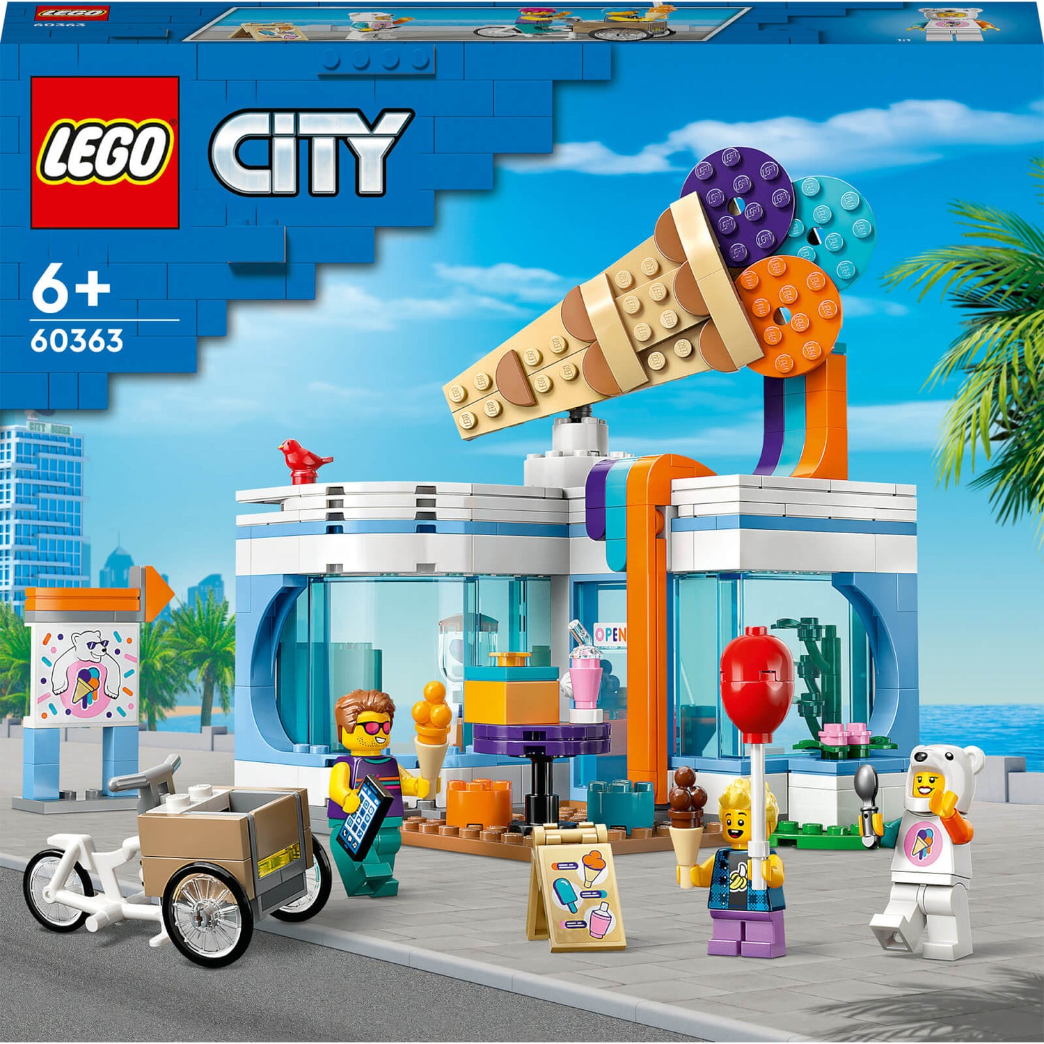 LEGO City: Ice-Cream Shop Set with Toy Cart Bike (60363) Toys - Zavvi UK