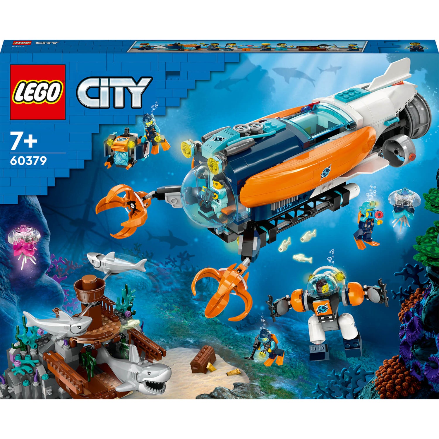 LEGO City: Deep-Sea Explorer Submarine Toy Ocean Set (60379) Toys ...
