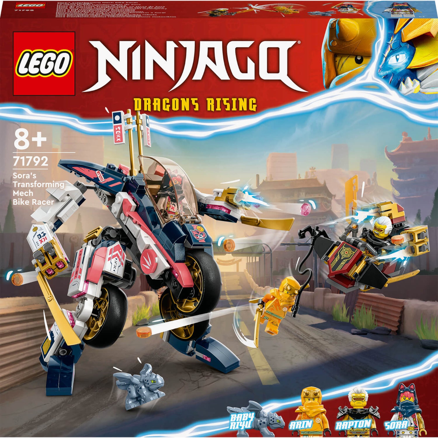 LEGO NINJAGO: Sora's Transforming Mech Bike Racer Set (71792) Toys - Zavvi UK