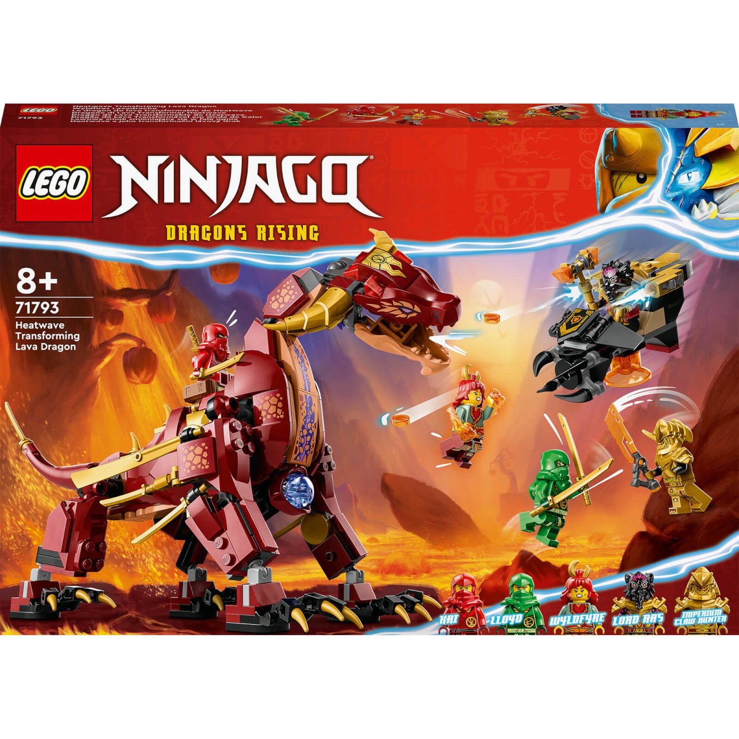 LEGO NINJAGO: Heatwave Transforming Lava Dragon Toy Set (71793) Toys ...