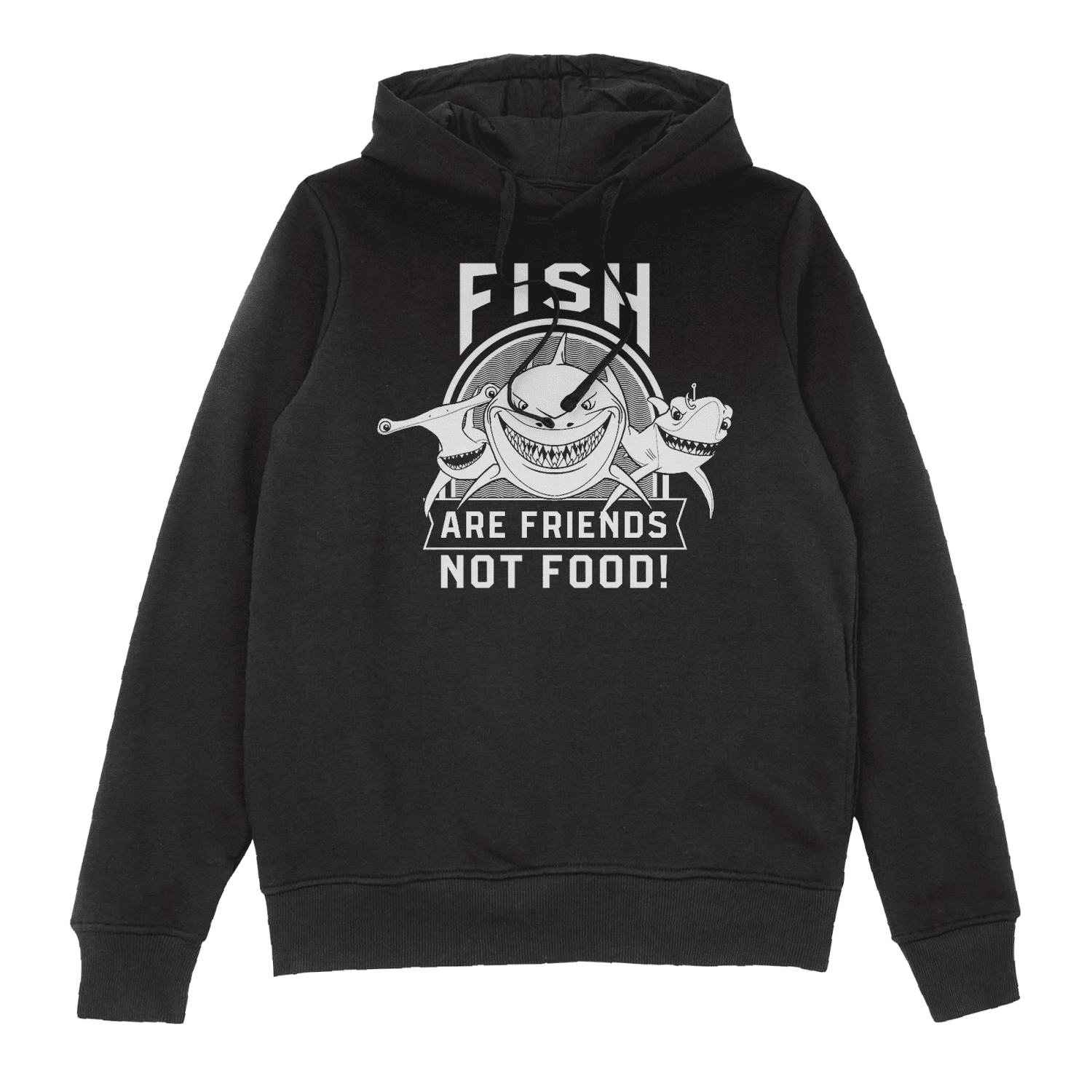 Finding Nemo Fish Are Friends Not Food Kids' Hoodie - Black Clothing ...