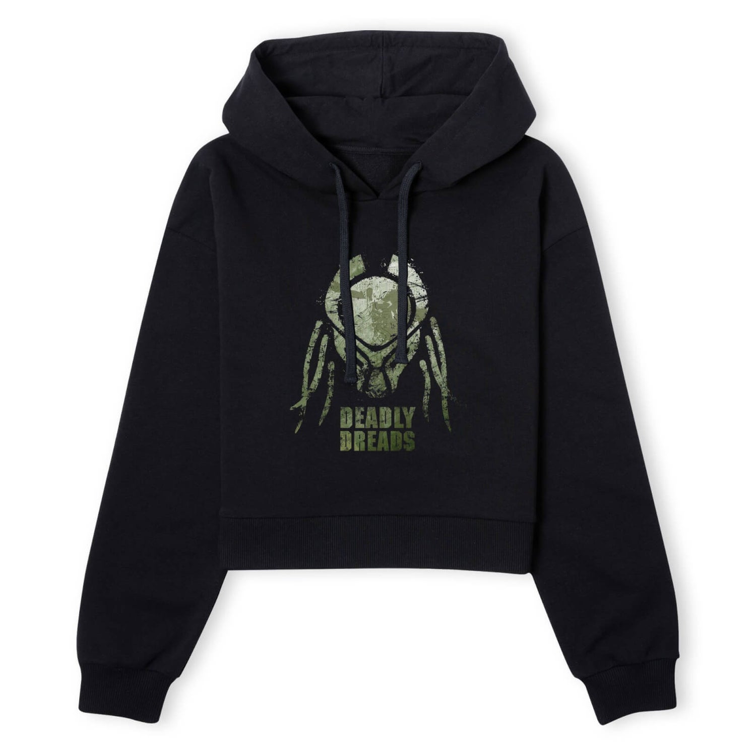 Predator Deadly Dreads Women's Cropped Hoodie - Black Clothing - Zavvi US