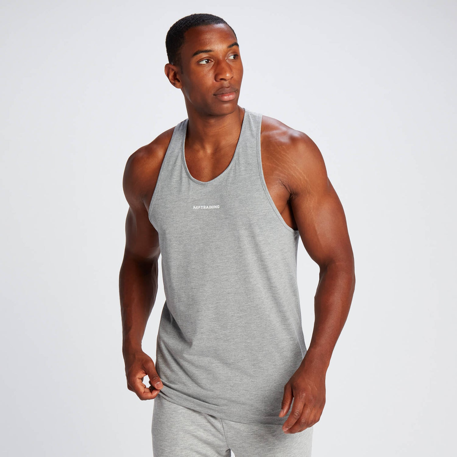 MP Men's Originals Stringer Vest - Storm Grey Marl | MYPROTEIN™