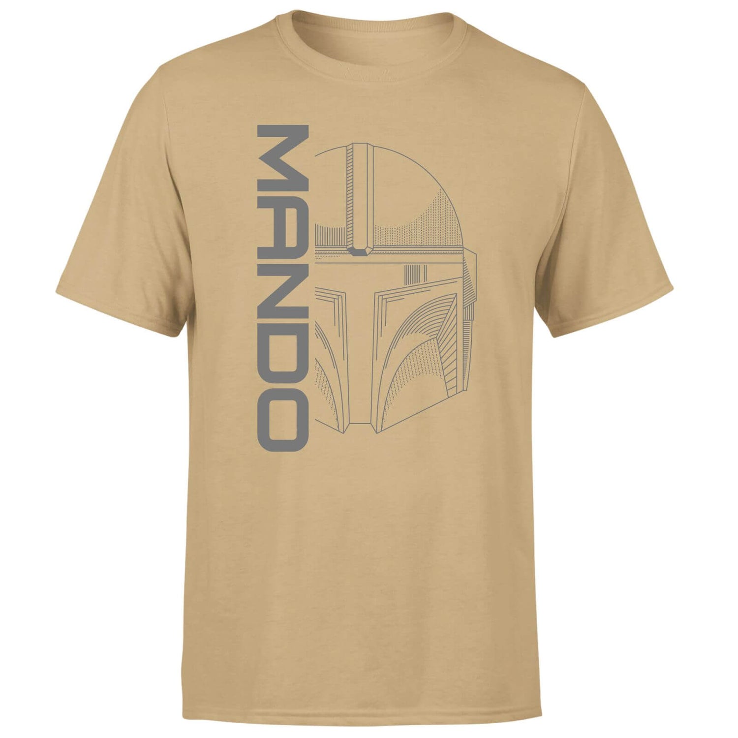 Star Wars The Mandalorian Mando Men's T-Shirt - Tan Clothing - Zavvi UK