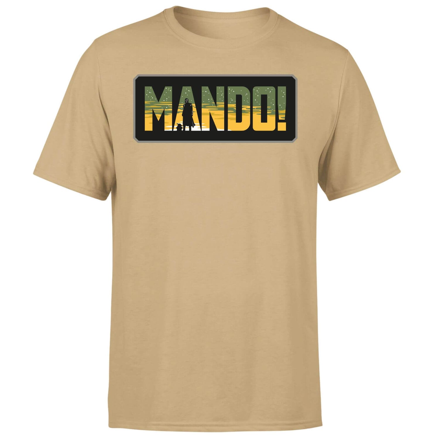 Star Wars The Mandalorian Mando! Men's T-Shirt - Tan Clothing - Zavvi UK
