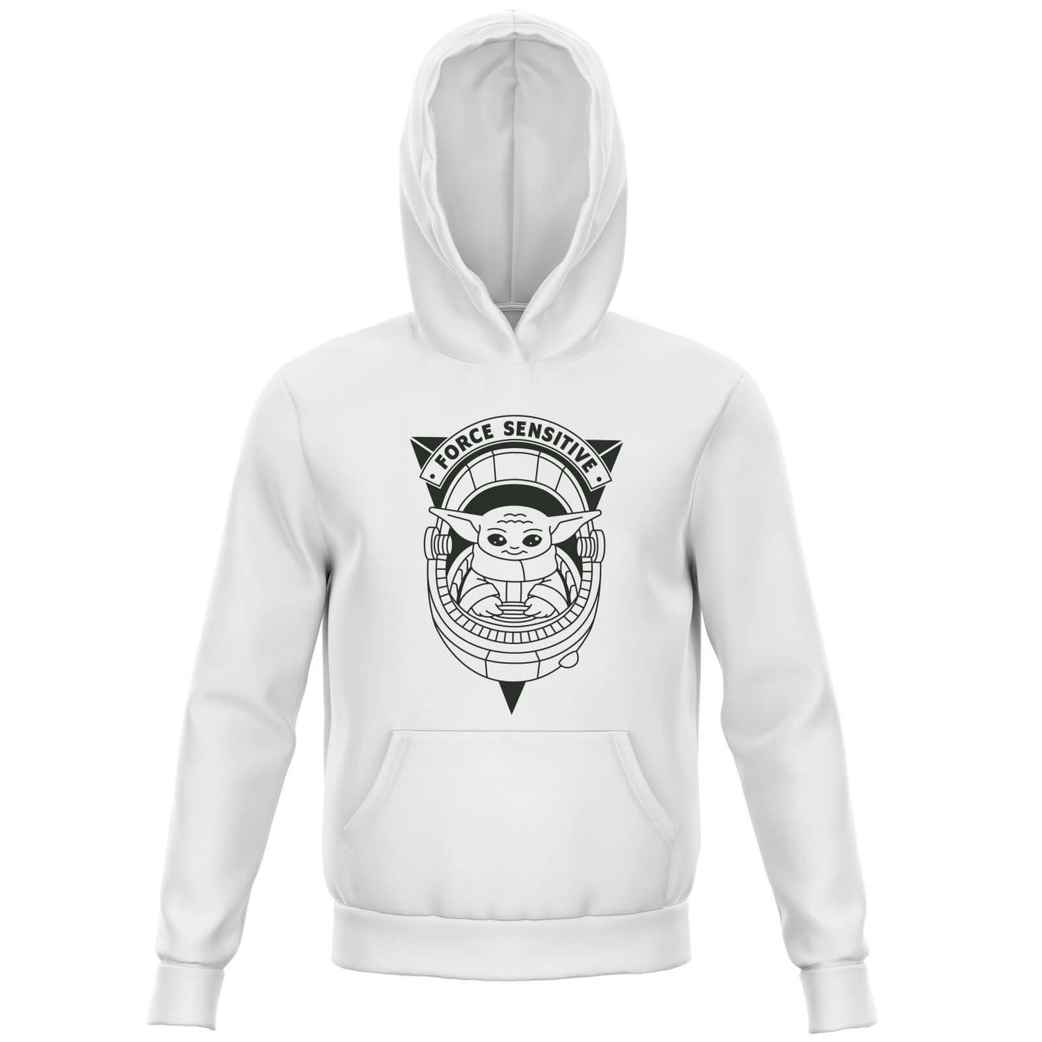 Star Wars The Mandalorian Force Sensitive Kids' Hoodie - White Clothing ...