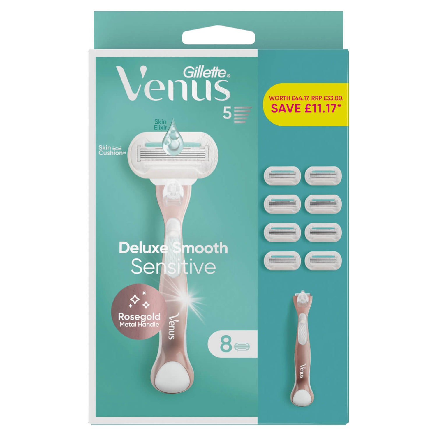 Venus Deluxe Smooth Sensitive + 8 Blades | Gillette UK