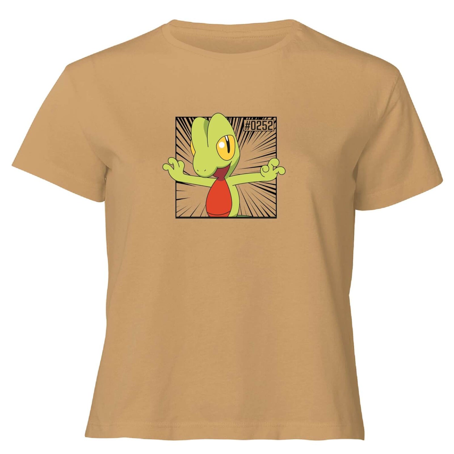 Pokemon Treecko Women's Cropped T-Shirt - Tan Clothing - Zavvi UK