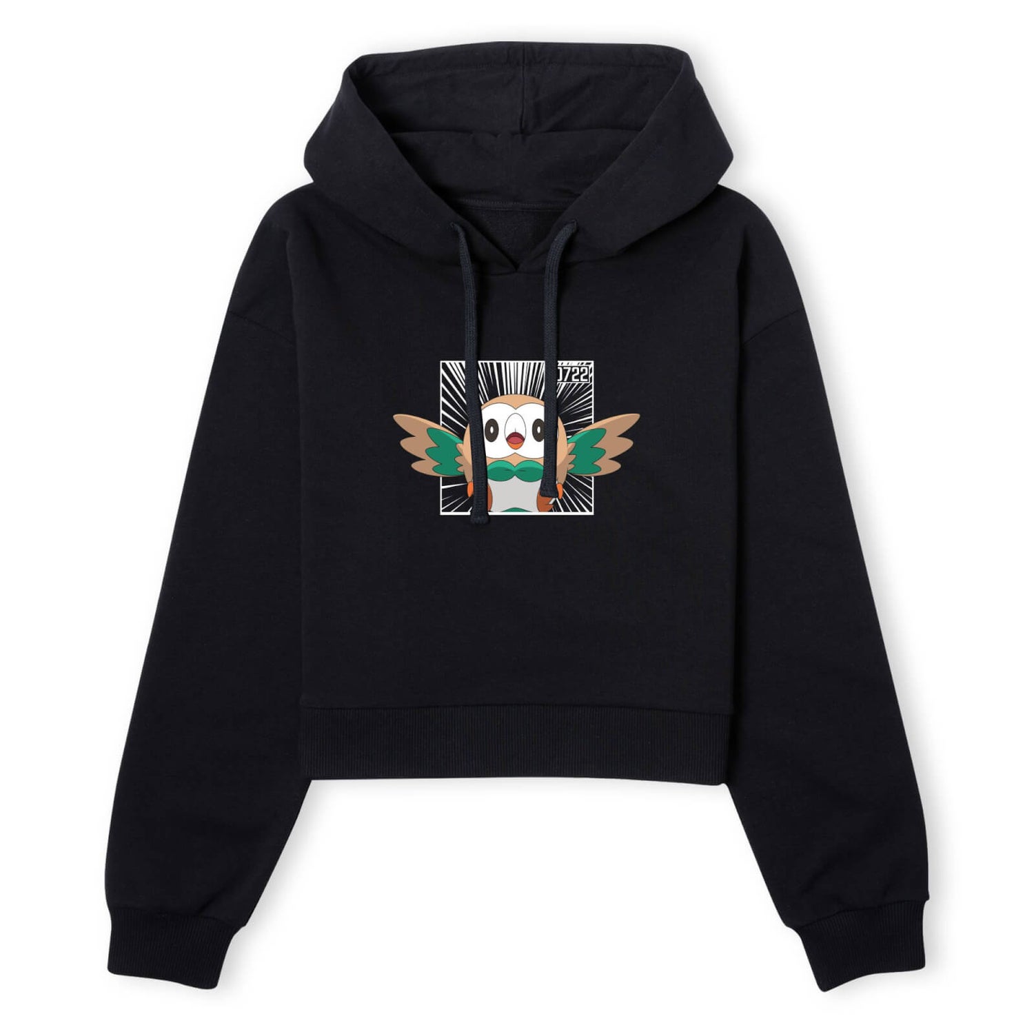 Pokemon Rowlet Women's Cropped Hoodie - Black Clothing - Zavvi UK