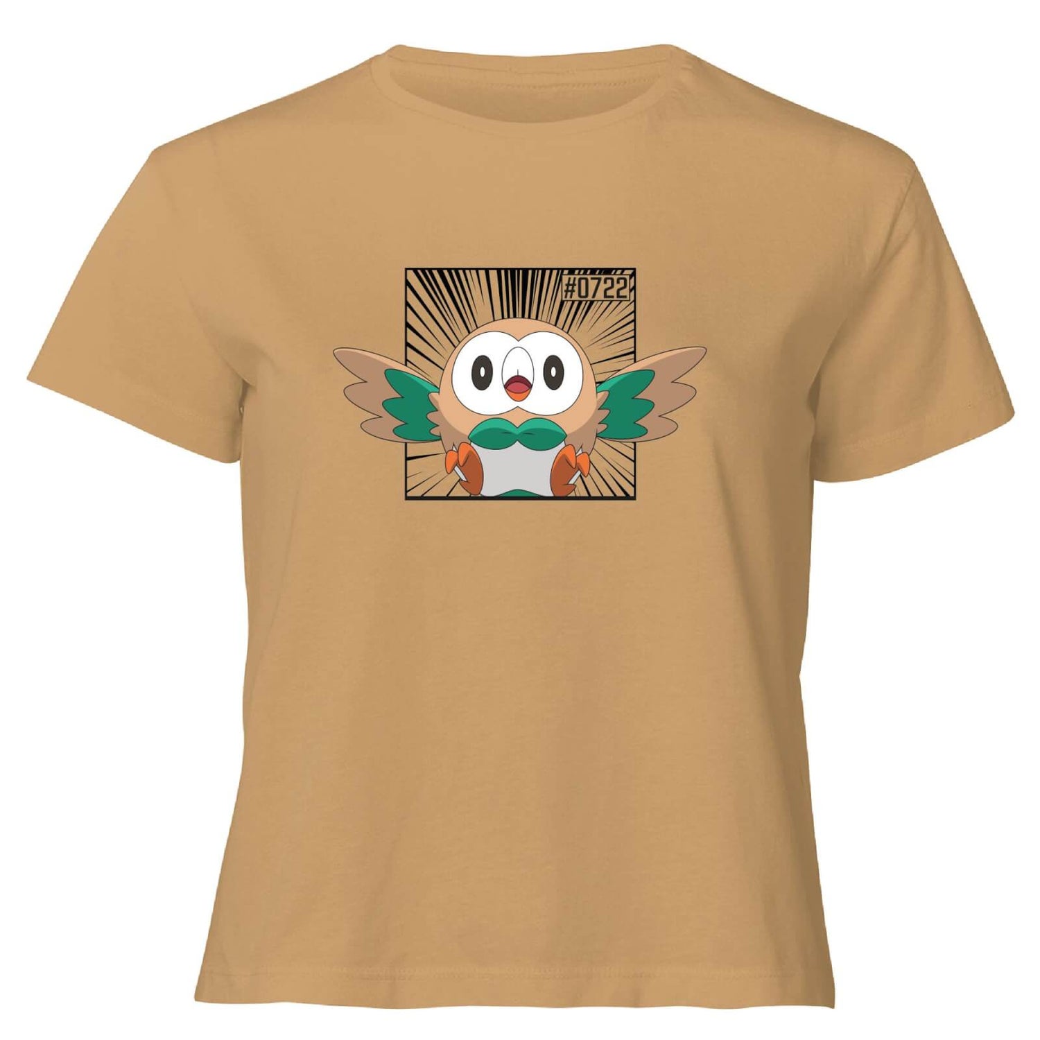 Pokemon Rowlet Women's Cropped T-Shirt - Tan Clothing - Zavvi UK
