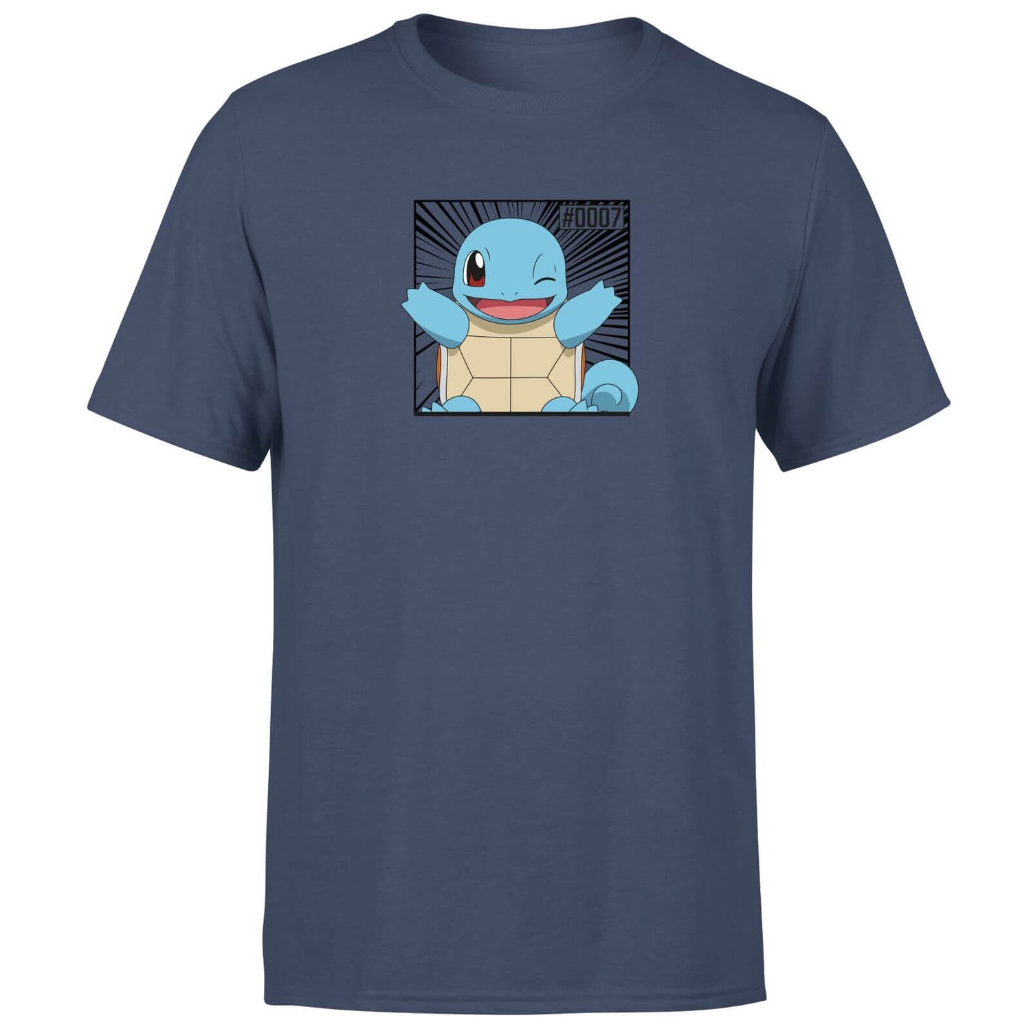 Pokémon Pokédex Squirtle #0007 Men's T-Shirt - Navy Clothing - Zavvi UK