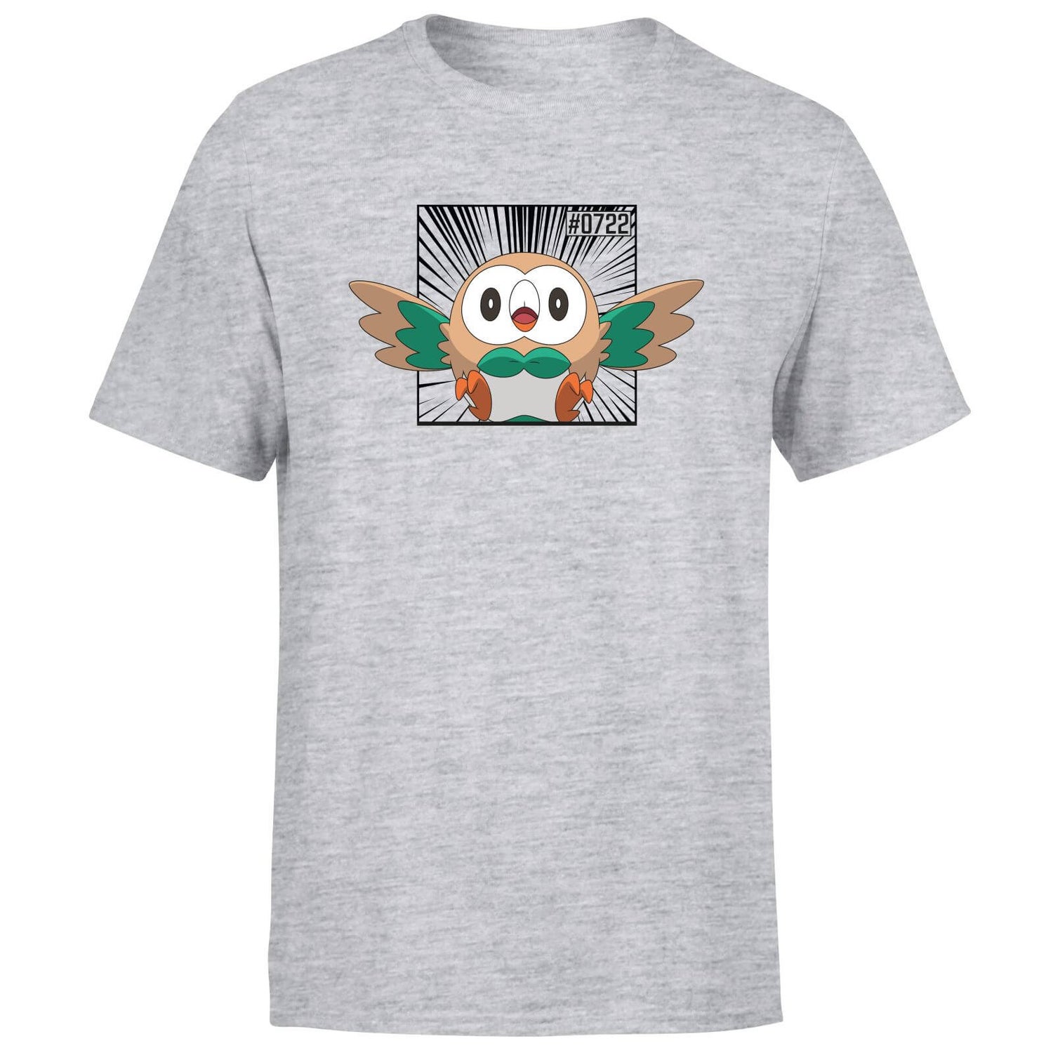 Pokemon Rowlet Men's T-Shirt - Grey Clothing - Zavvi UK