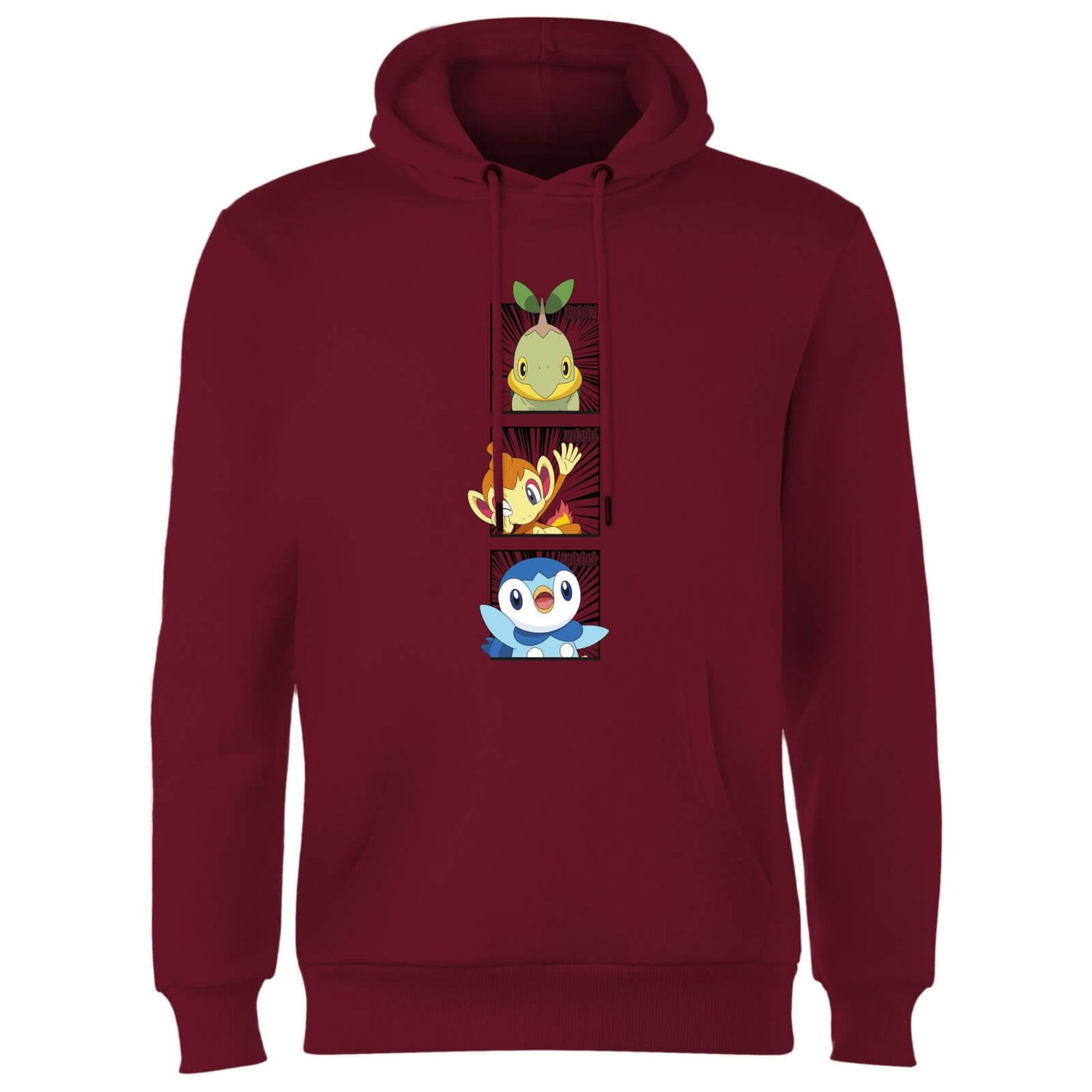 Pokemon Generation 4 Starters Hoodie - Burgundy Clothing - Zavvi UK