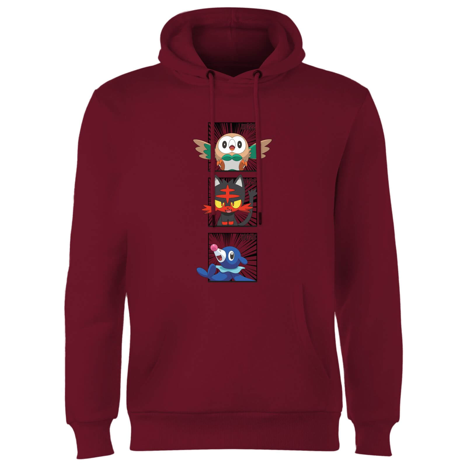 Pokemon Generation 7 Starters Hoodie - Burgundy Clothing - Zavvi US