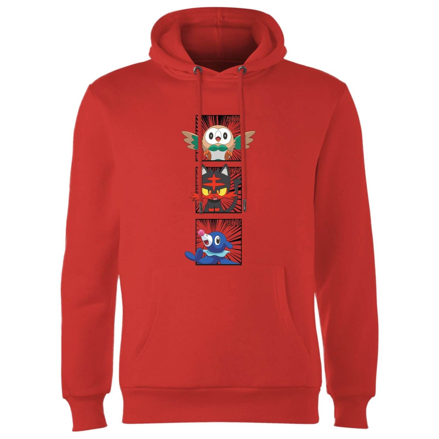 Pokemon Generation 7 Starters Hoodie - Red Clothing - Zavvi US