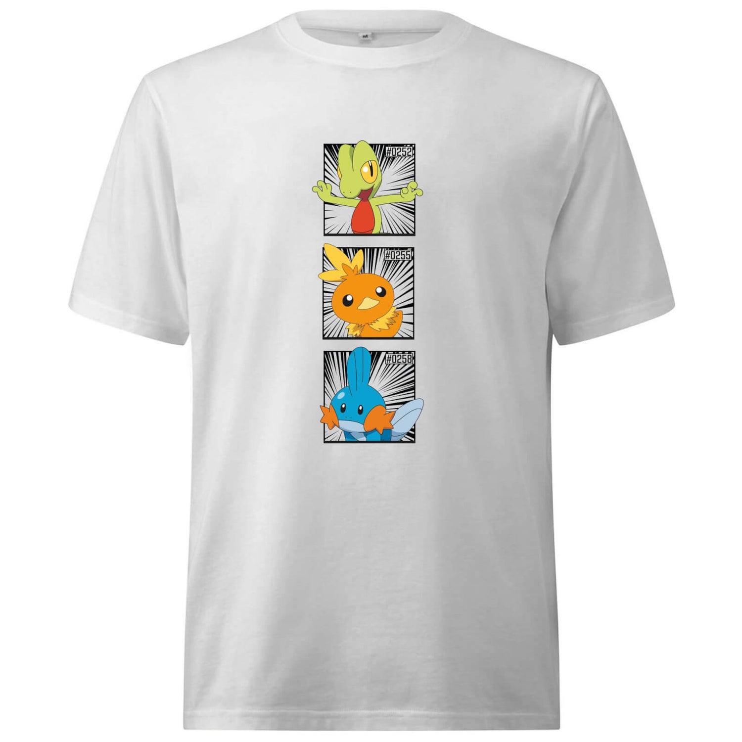 Pokemon Generation 3 Starters Oversized Heavyweight T-Shirt - White ...
