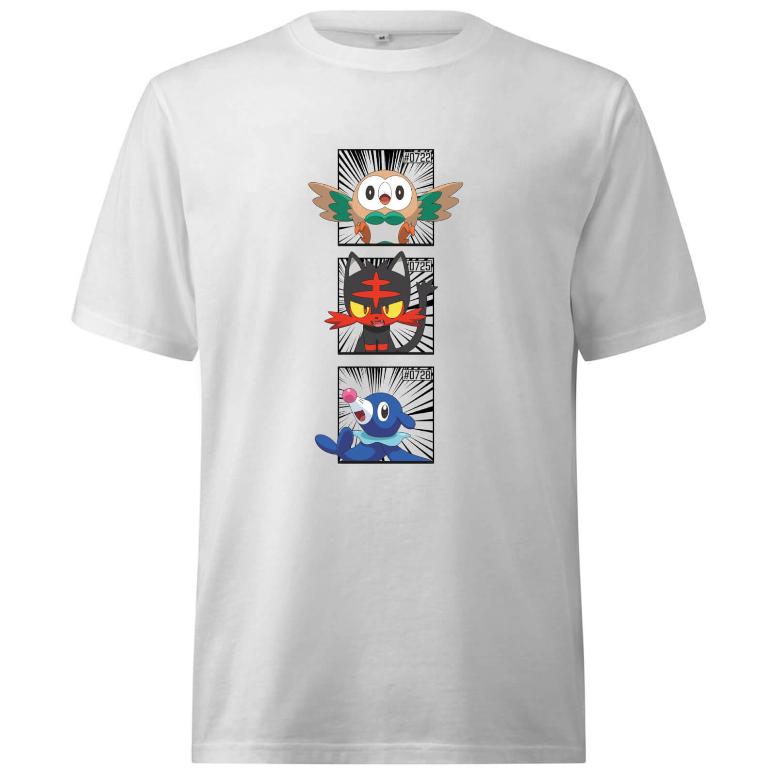 Pokemon Generation 7 Starters Oversized Heavyweight T-Shirt - White ...