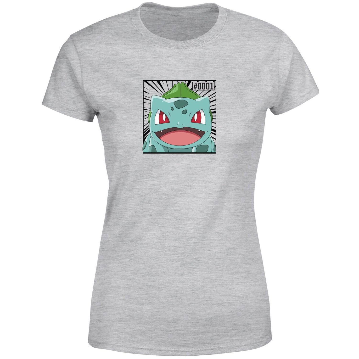 Pokémon Pokédex Bulbasaur #0001 Women's T-Shirt - Grey Clothing - Zavvi UK