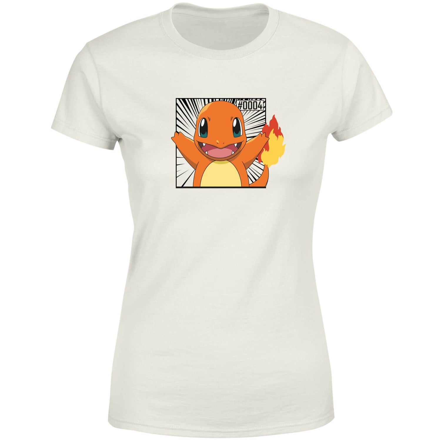 Pokémon Pokédex Charmander #0004 Women's T-Shirt - Cream Clothing ...