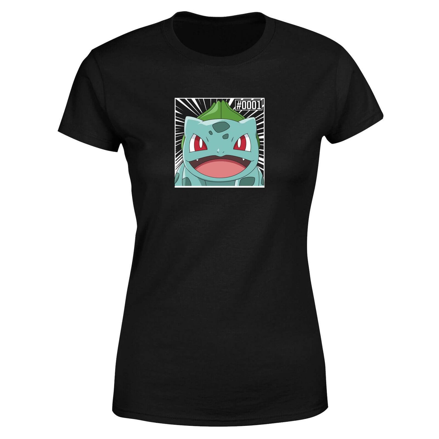 Pokémon Pokédex Bulbasaur #0001 Women's T-Shirt - Black Clothing - Zavvi UK