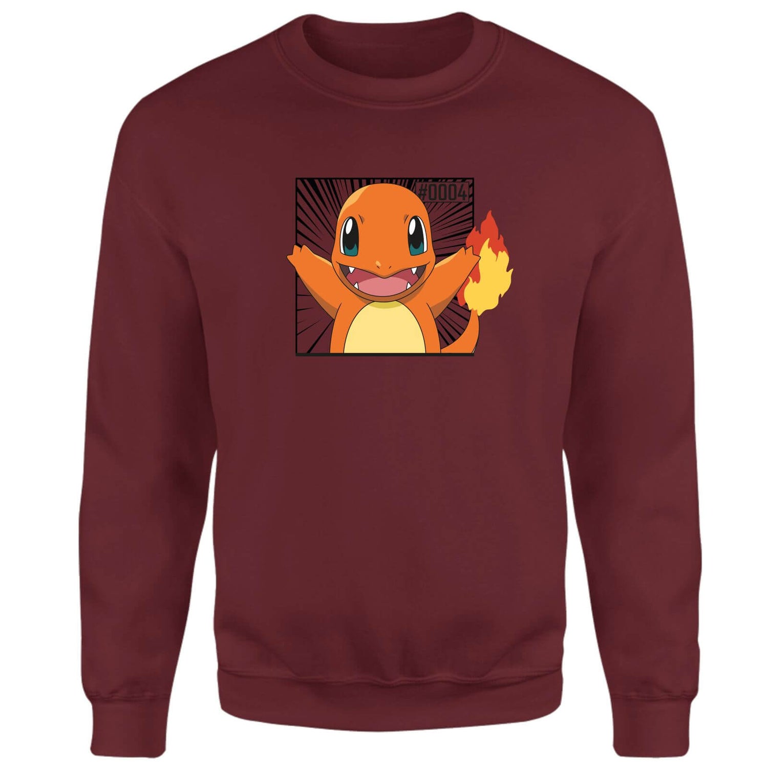 Pokémon Pokédex Charmander #0004 Sweatshirt - Burgundy Clothing - Zavvi US