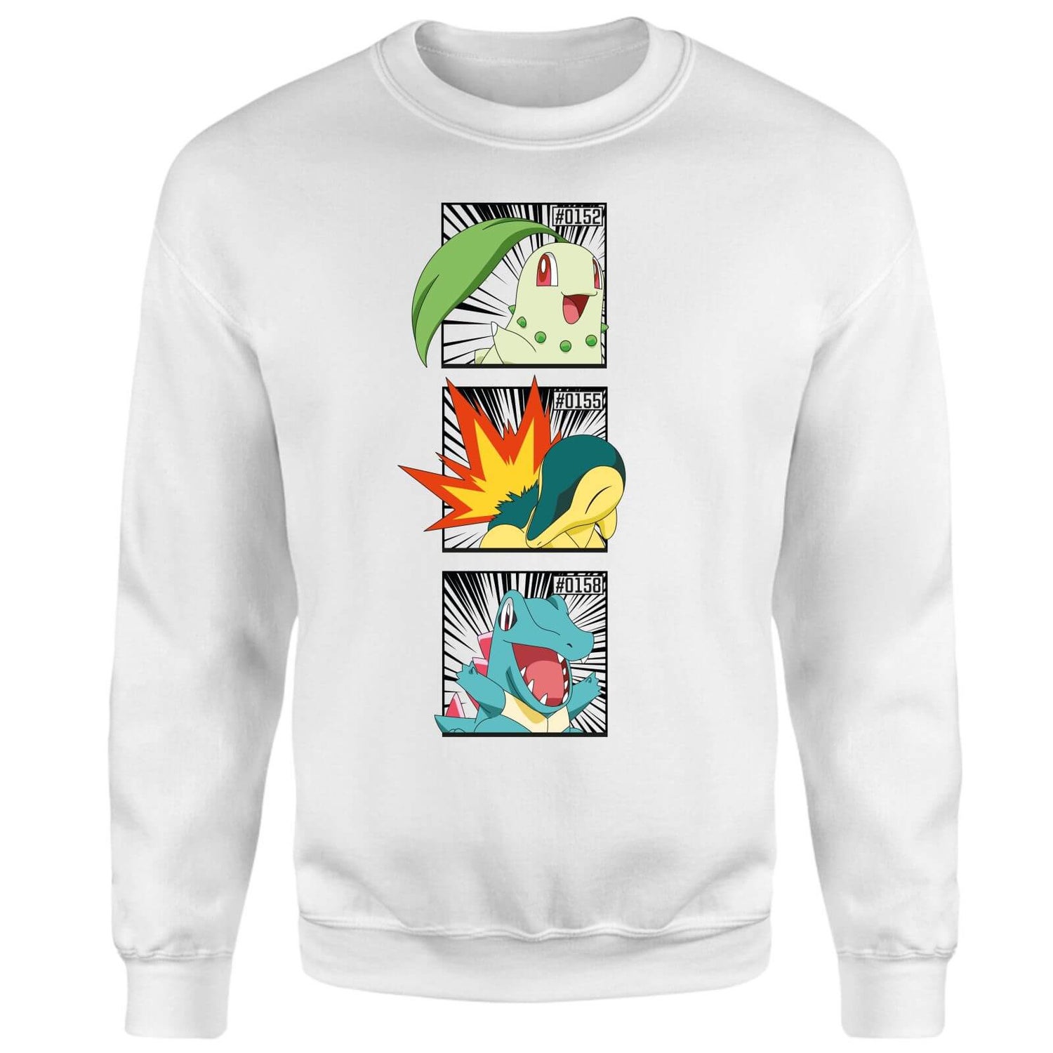 Pokemon Generation 2 Starters Sweatshirt - White Clothing - Zavvi US