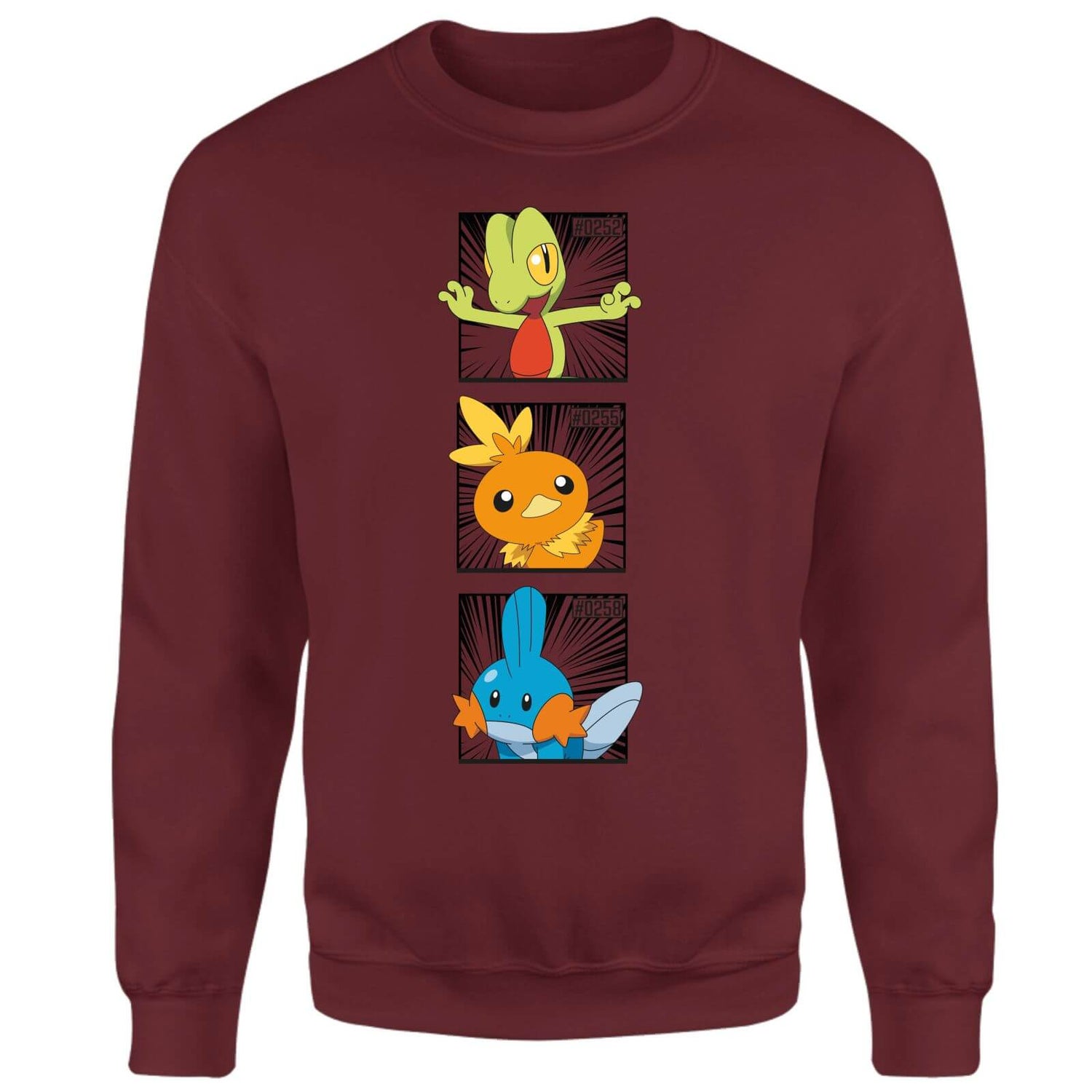 Pokemon Generation 3 Starters Sweatshirt - Burgundy Clothing - Zavvi UK