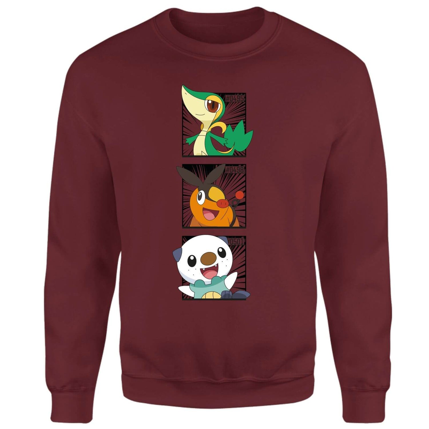 Pokemon Generation 5 Starters Sweatshirt - Burgundy Clothing - Zavvi UK
