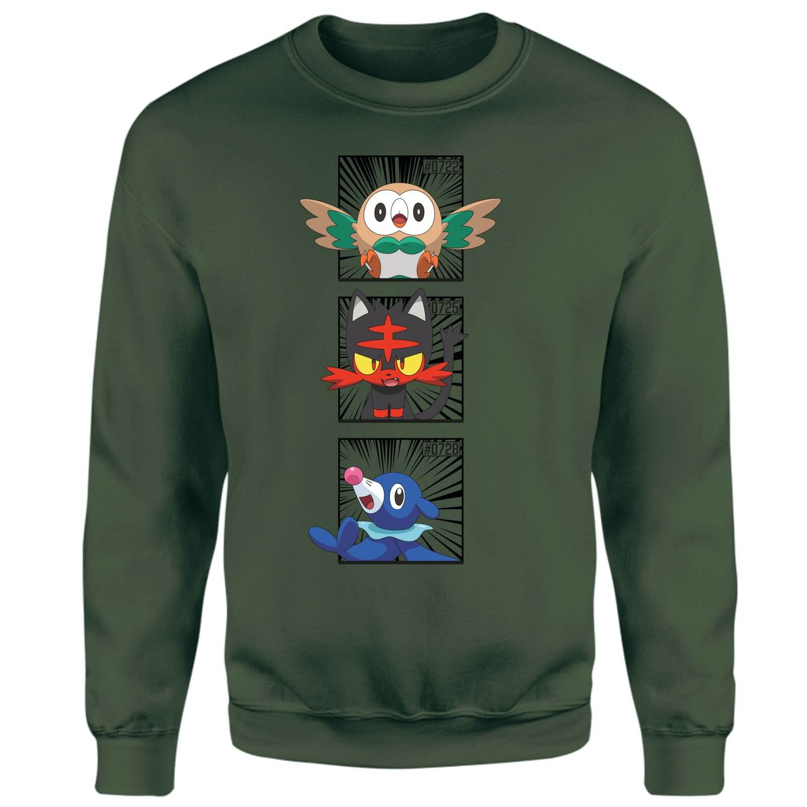 Pokemon Generation 7 Starters Sweatshirt - Green Clothing - Zavvi UK