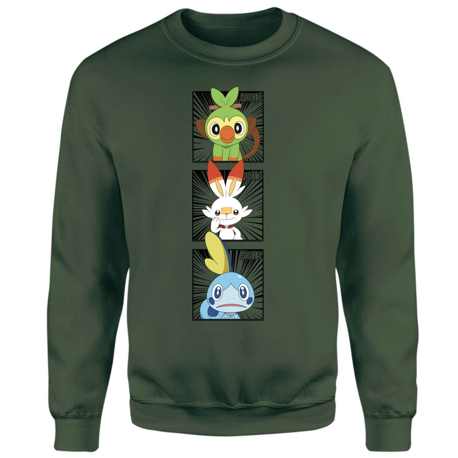 Pokemon Generation 8 Starters Sweatshirt - Green Clothing - Zavvi UK