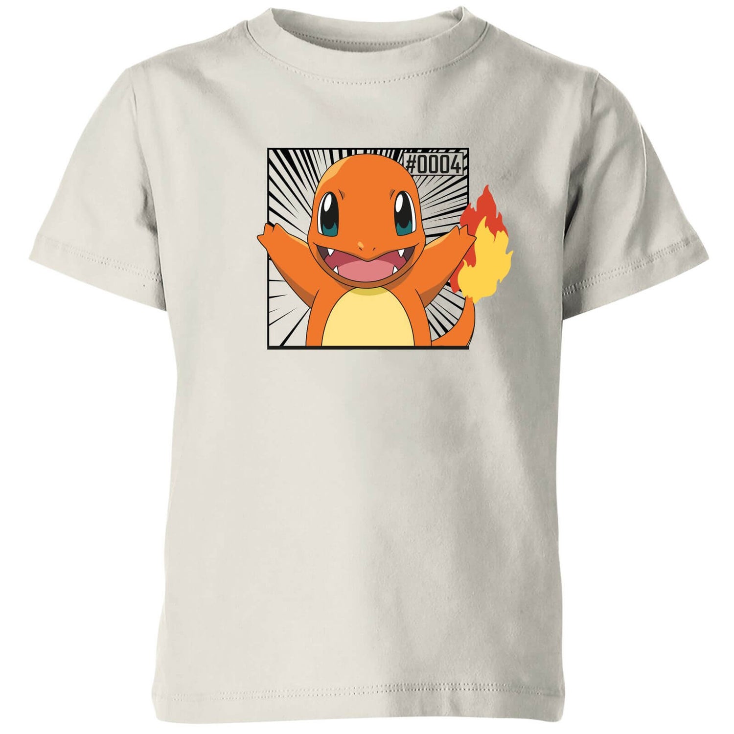 Pokémon Pokédex Charmander #0004 Kids' T-Shirt - Cream Clothing - Zavvi US