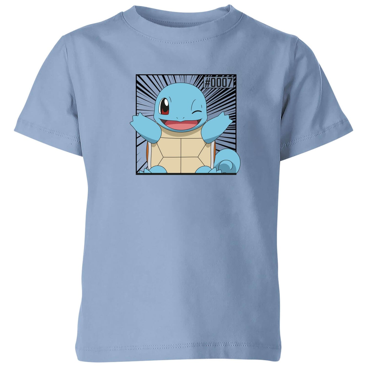 Pokémon Pokédex Squirtle #0007 Kids' T-Shirt - Sky Blue Clothing ...