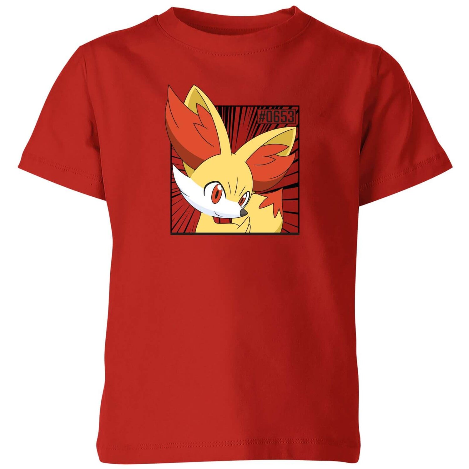 Pokemon Fennekin Kids' T-Shirt - Red Clothing - Zavvi UK