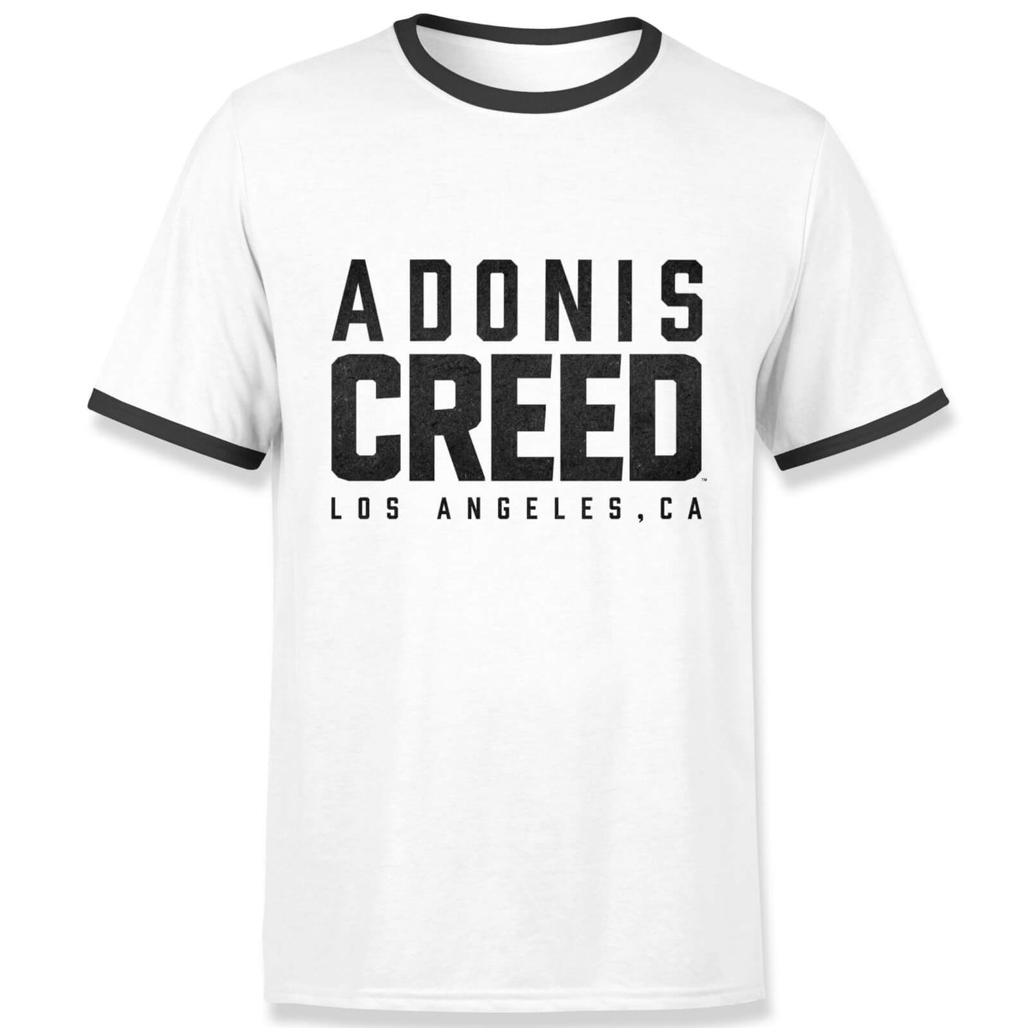 Creed Adonis Creed LA Logo Men's Ringer T-Shirt - White/Black Clothing ...