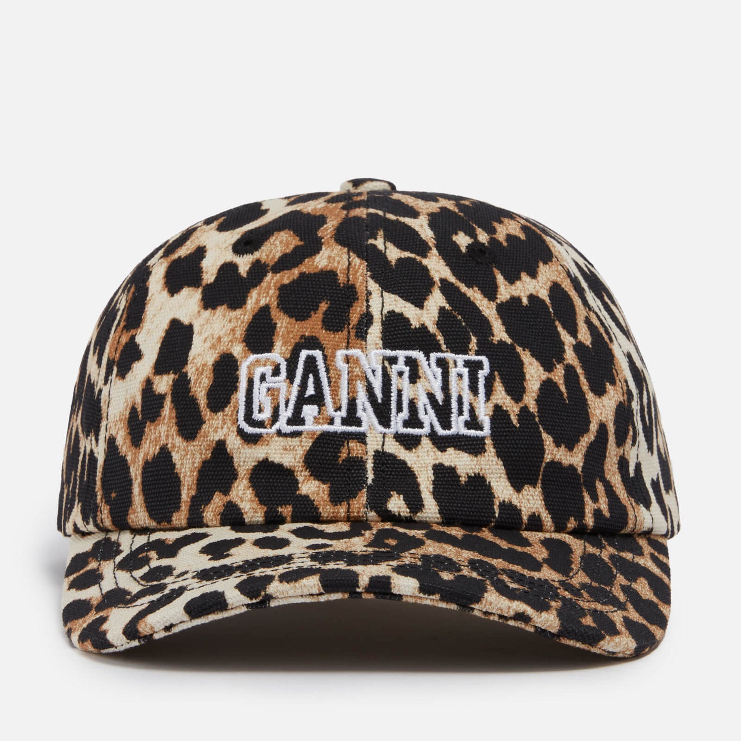 Ganni Logo-Embroidered Cotton-Canvas Baseball Cap | 免邮