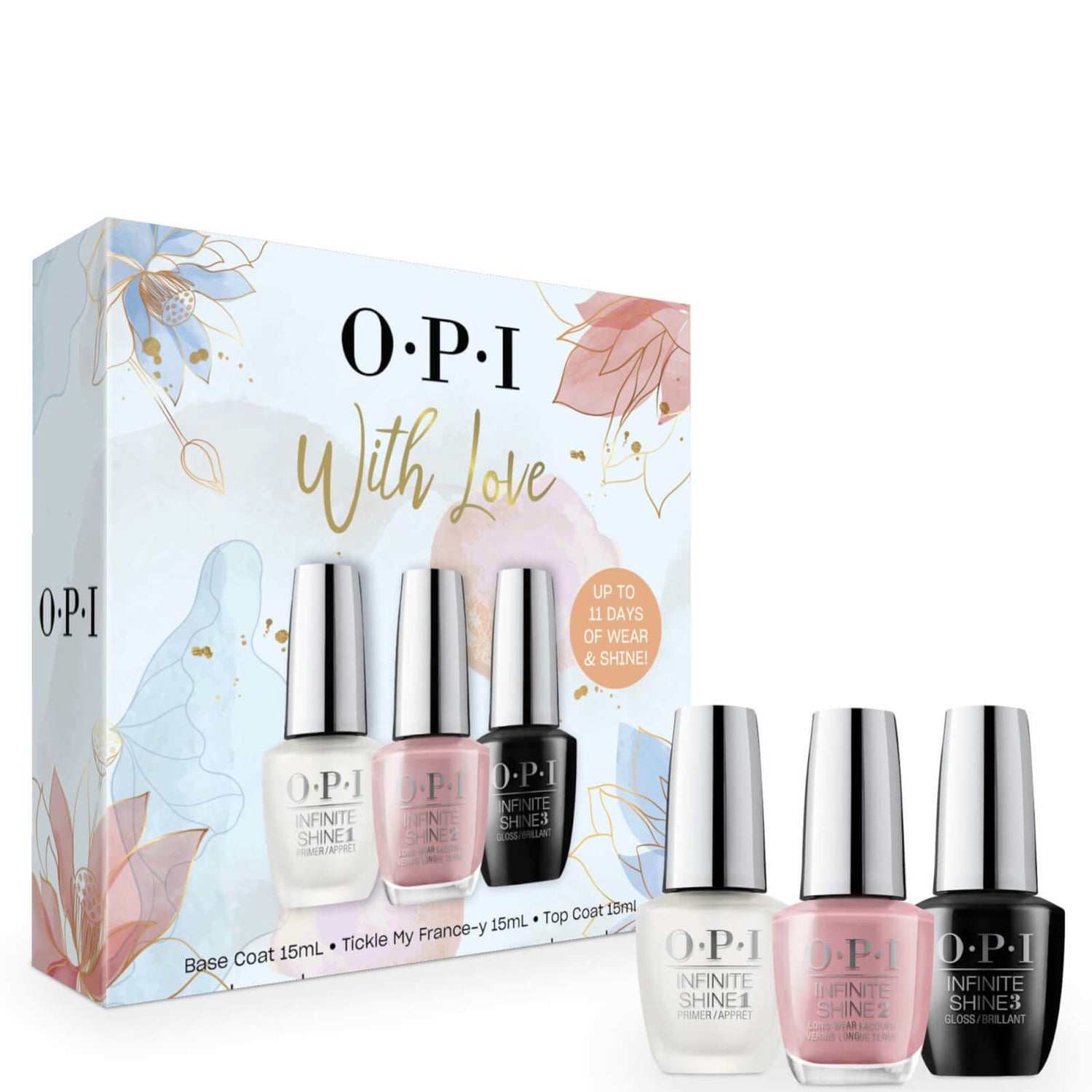 OPI Infinite Shine Trio Gift Set - Base Coat, Tickle My France-y, Top ...