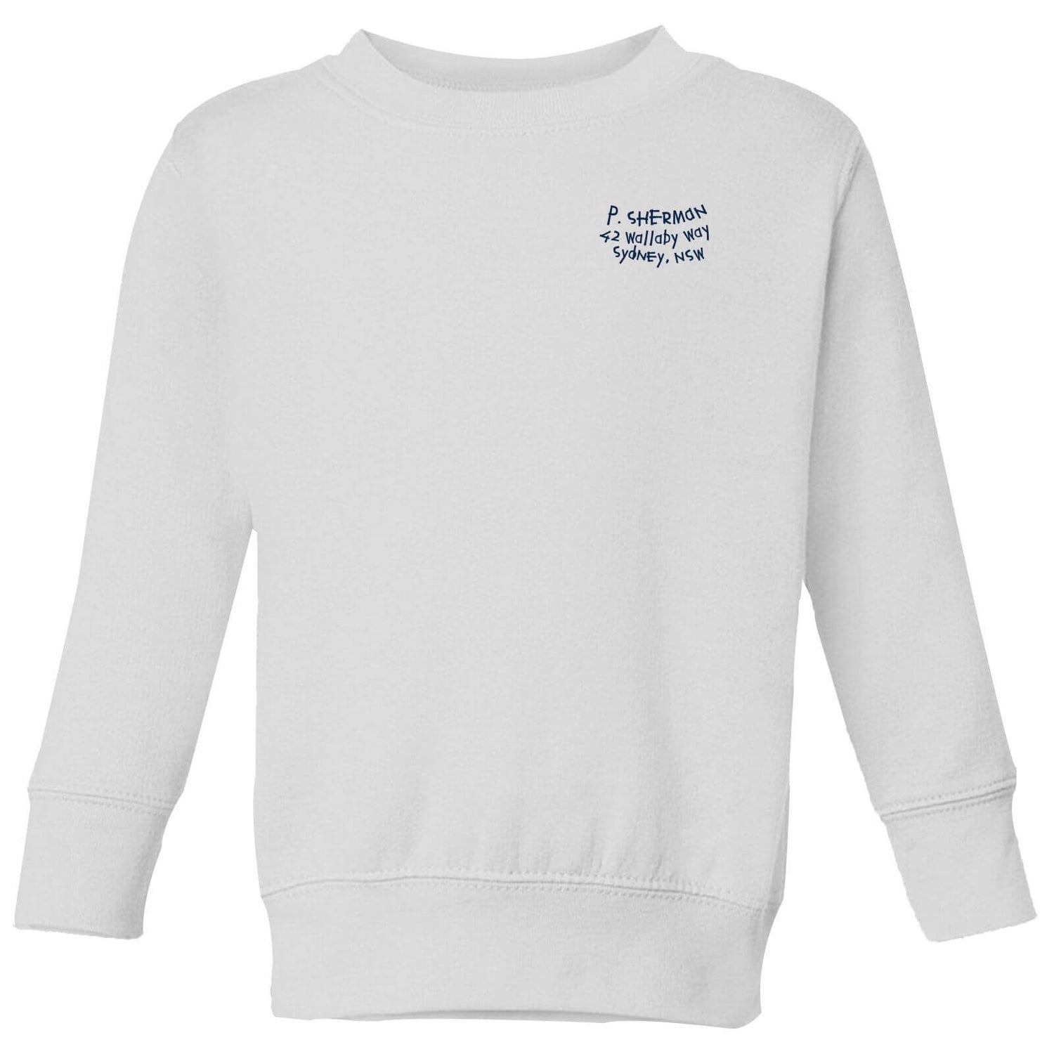 Finding Nemo P.Sherman 42 Wallaby Way Kids' Sweatshirt - White Clothing ...