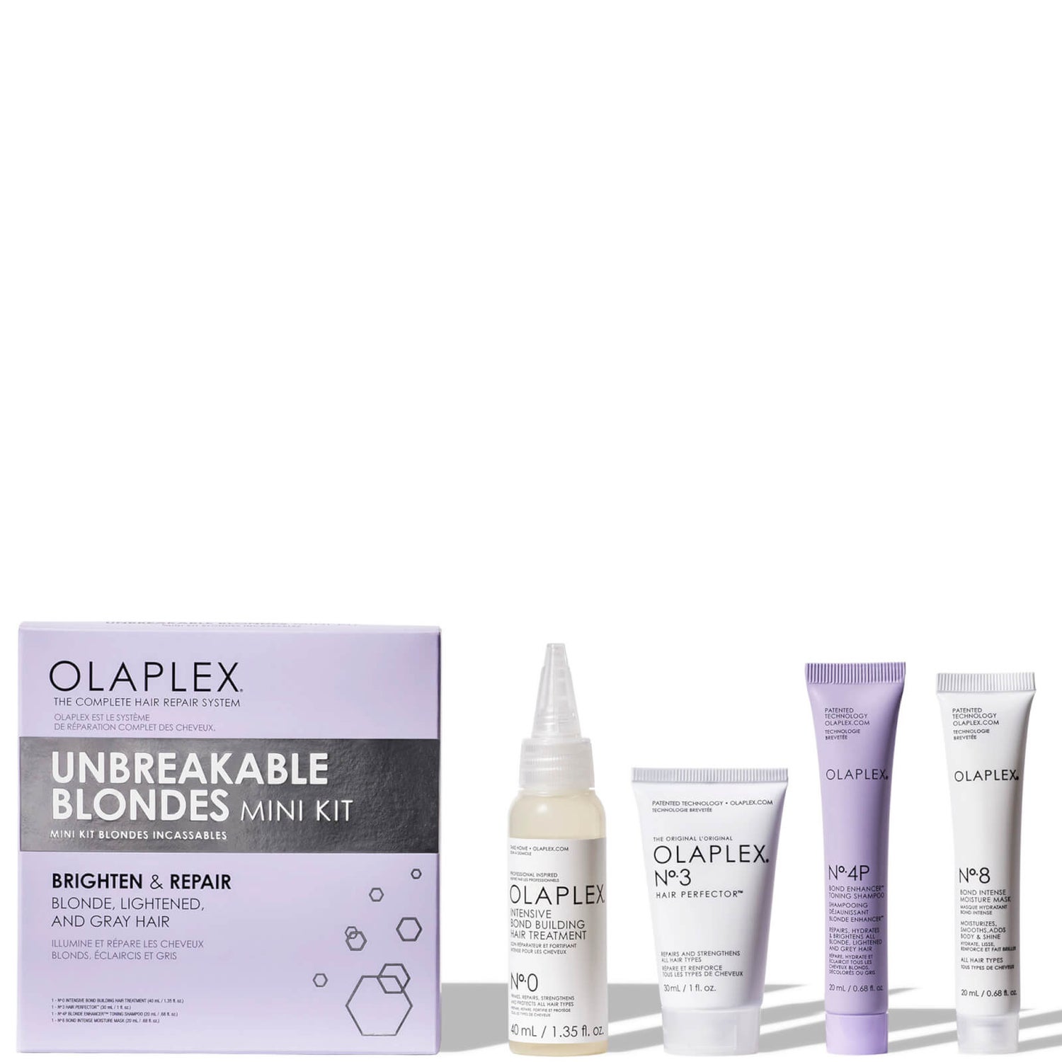 Olaplex Hair Hydrating and Brightening Unbreakable Blondes Mini Kit ...