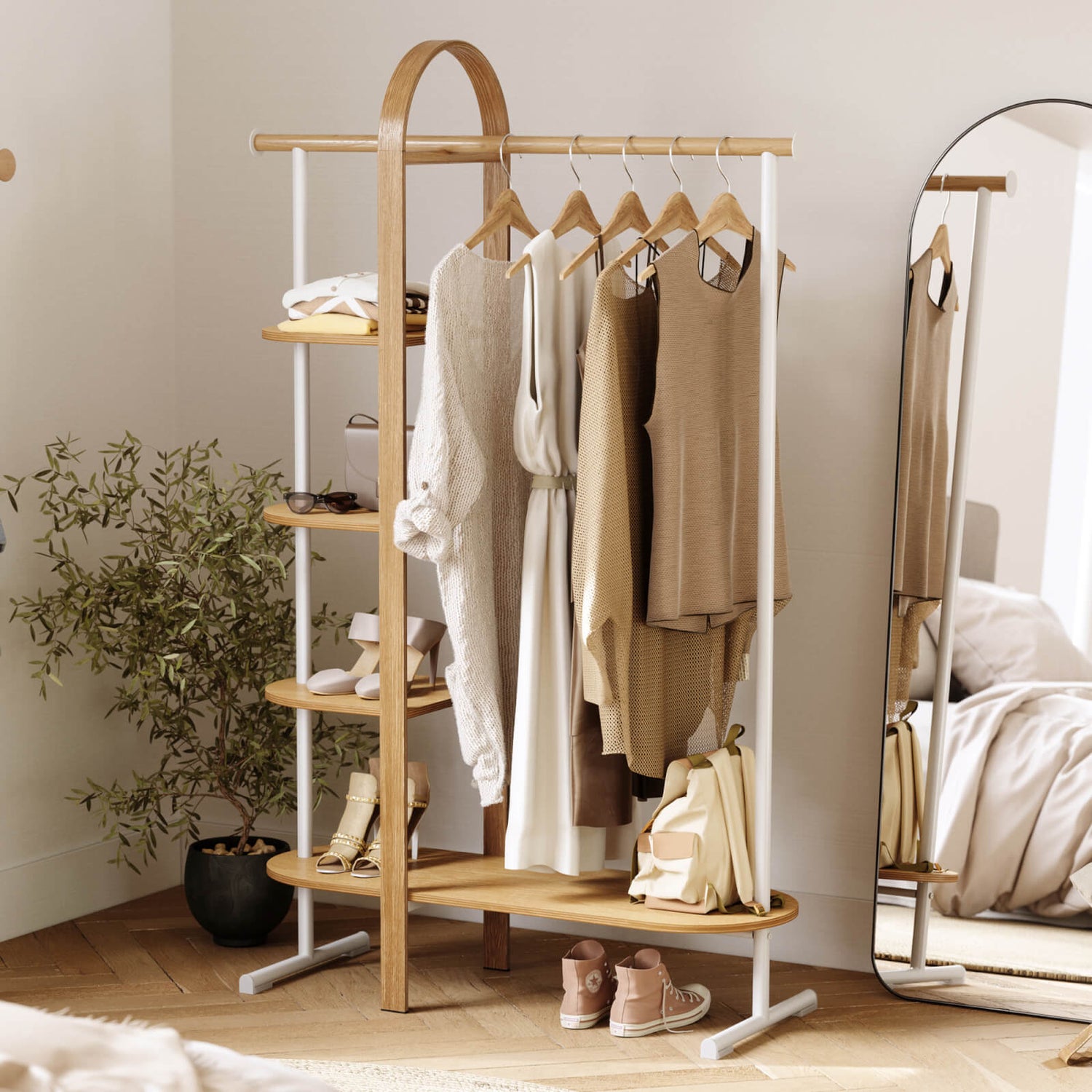 Umbra Bellwood Garment Rack - White/Natural | TheHut.com