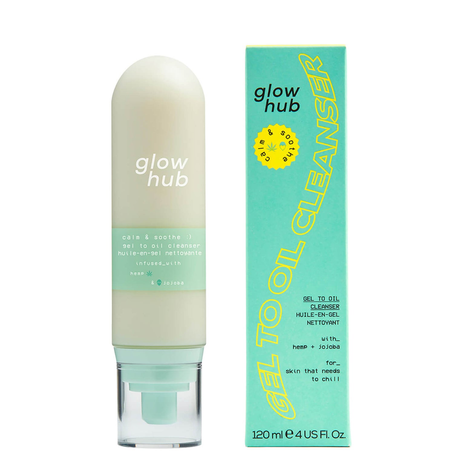 Glow Hub Calm and Soothe Gel to Oil Cleanser 120ml - LOOKFANTASTIC