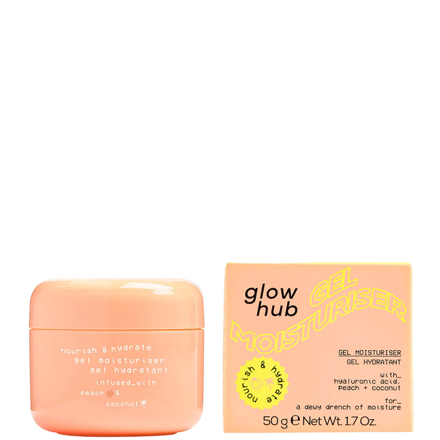 Glow Hub Nourish & Hydrate Gel Moisturiser 50g - lookfantastic